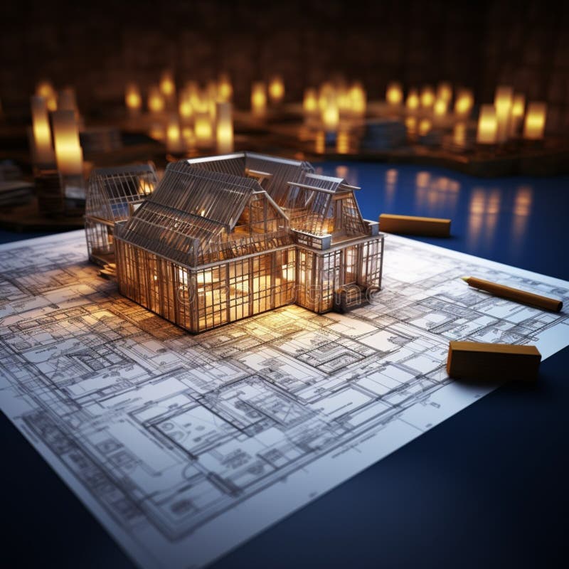 Blueprint Organization Rolled Architectural Plans Neatly Placed on ...