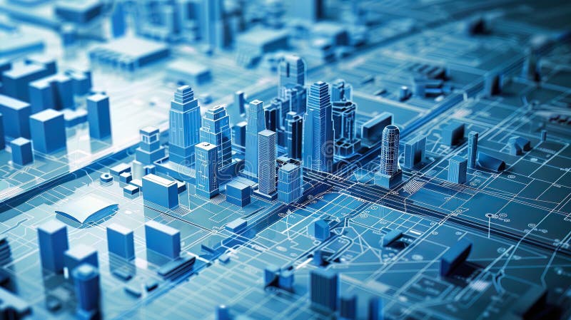 A Blueprint with Overlaid Construction Symbols and Notes Stock ...