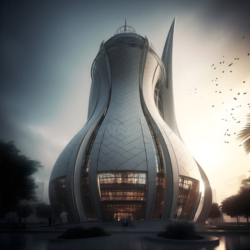 Blueprint for Progress, 3d Visualization of a Modern Building in the ...