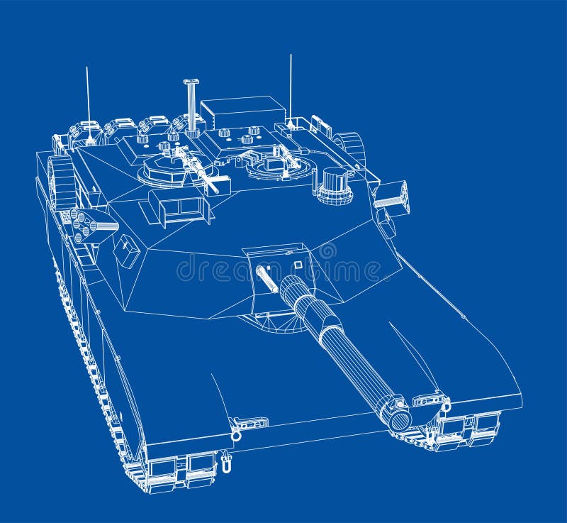 Blueprint Military Tank Stock Illustrations – 698 Blueprint Military ...