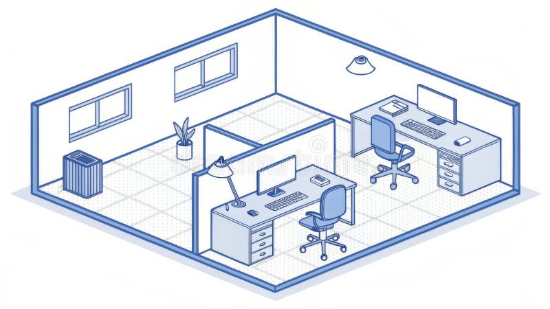 Cubicle Setups Stock Illustrations – 10 Cubicle Setups Stock ...