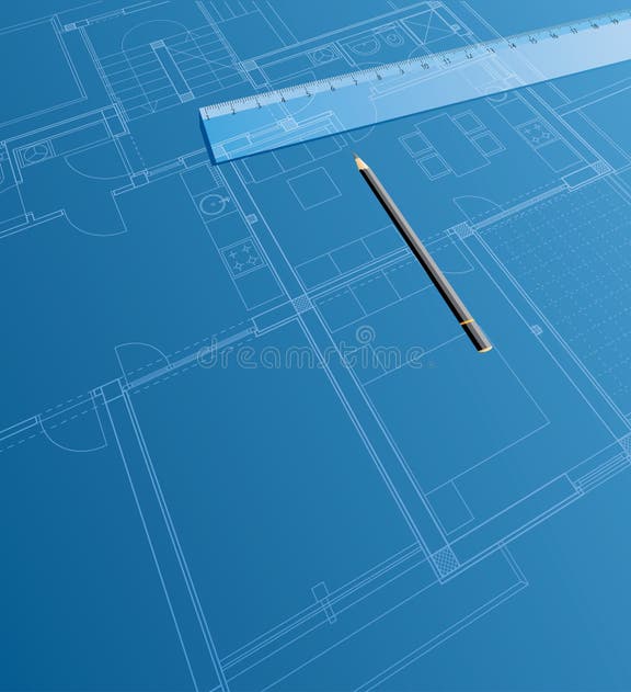 Blueprint ruler stock vector. Illustration of documentation - 13443729