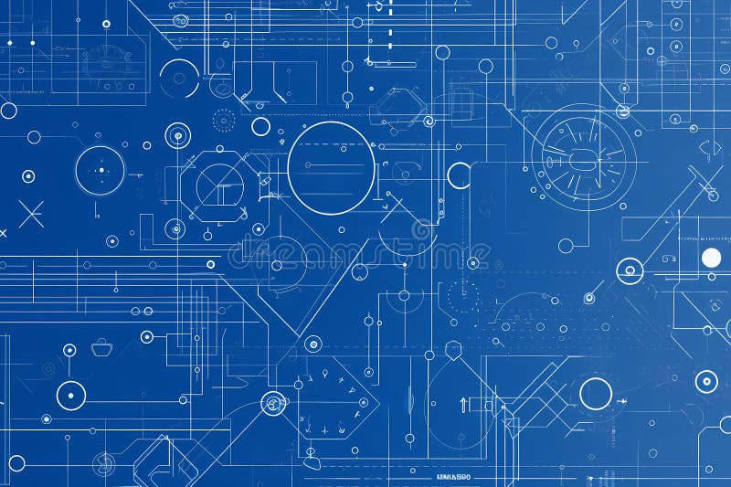 Blueprint Sketch Background Plans Generative a Stock Illustration ...