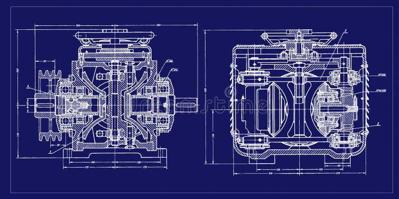 Blueprint, Sketch. Vector Engineering Illustration Stock Illustration ... Blueprint, Sketch. Vector Engineering Illustration Stock Illustration ...