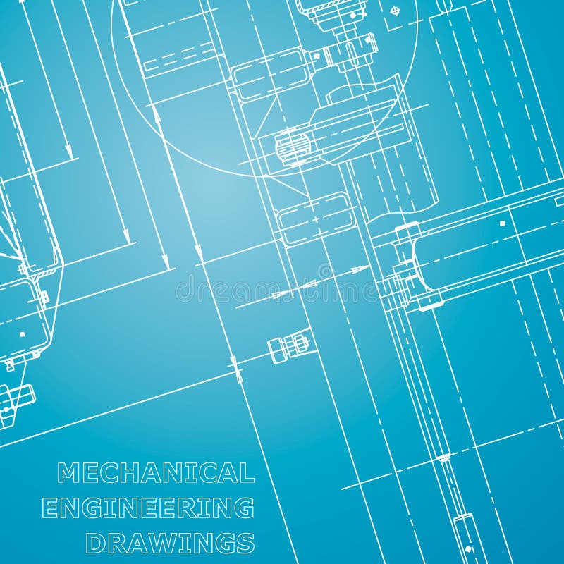 Blueprint, Sketch. Vector Engineering Illustration. Cover, Flyer ...
