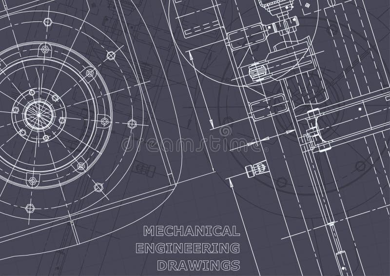 Blueprint. Vector Engineering Illustration. Computer Aided Design ...