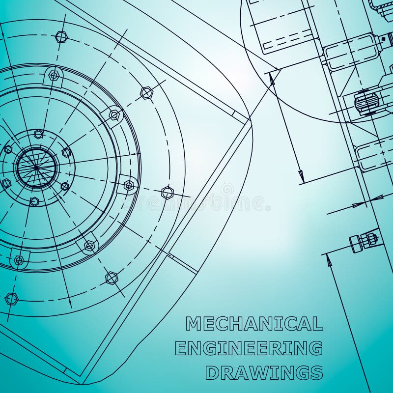 Blueprint, Sketch. Vector Engineering Illustration. Cover, Flyer ...