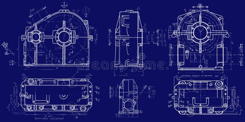 Blueprint, Sketch. Vector Engineering Illustration. Stock Vector ...