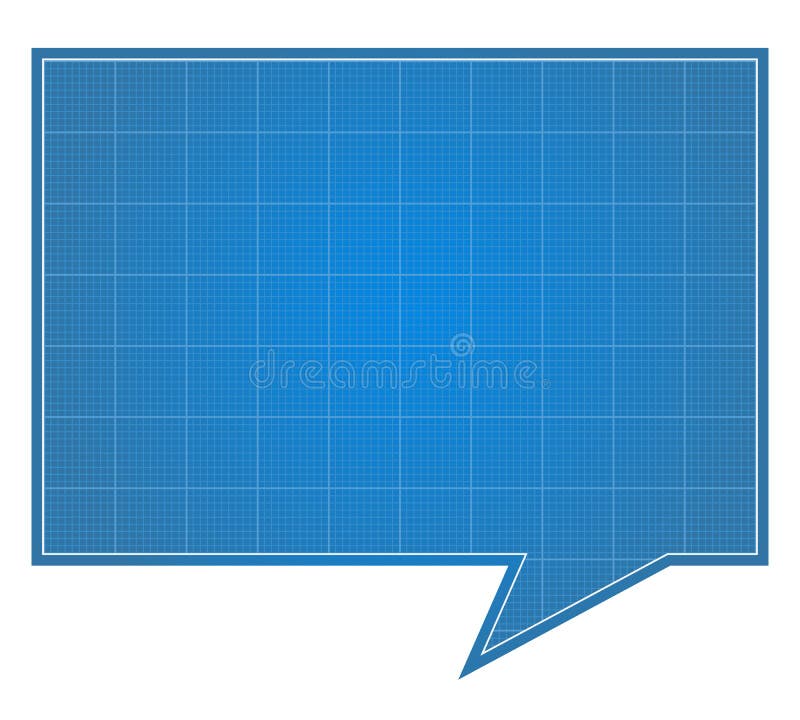 Blueprint Speech Bubble stock vector. Illustration of engineering ...