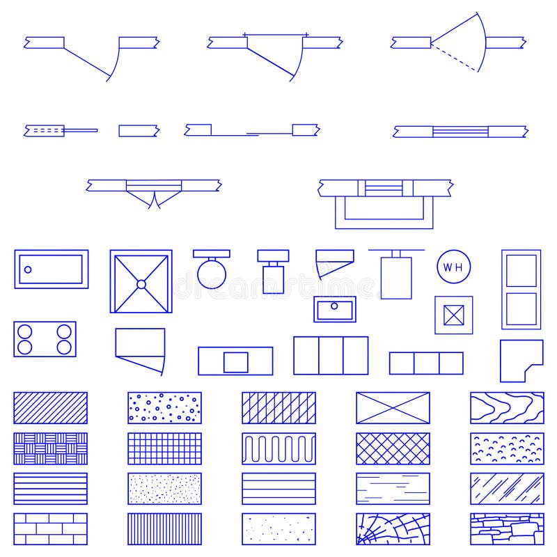 Arch Notations Floor Plan Symbols Blueprint Symbols