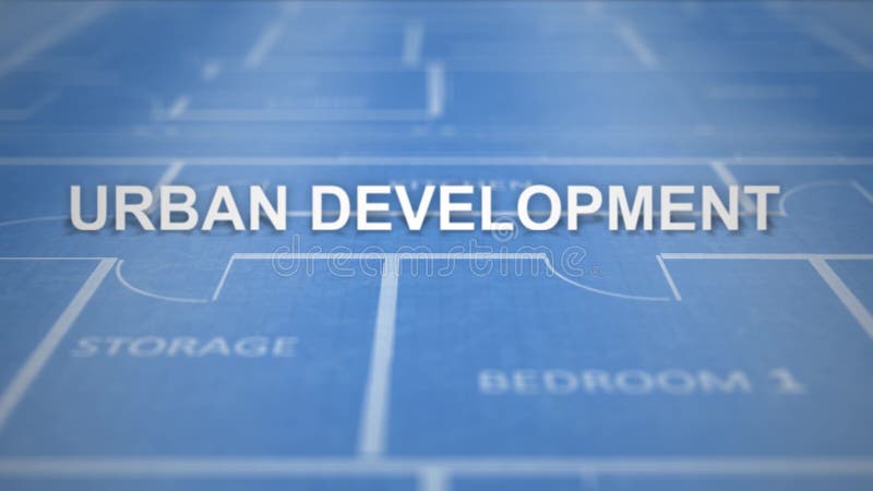 Blueprint Text on Architectural Drawing Series - Urban Development ...