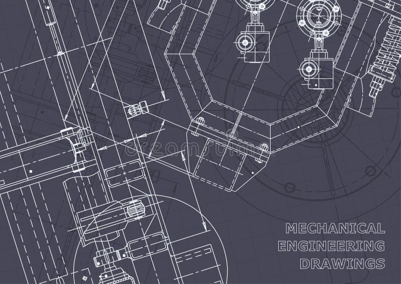 Blueprint. Vector Engineering Illustration. Computer Aided Design ...