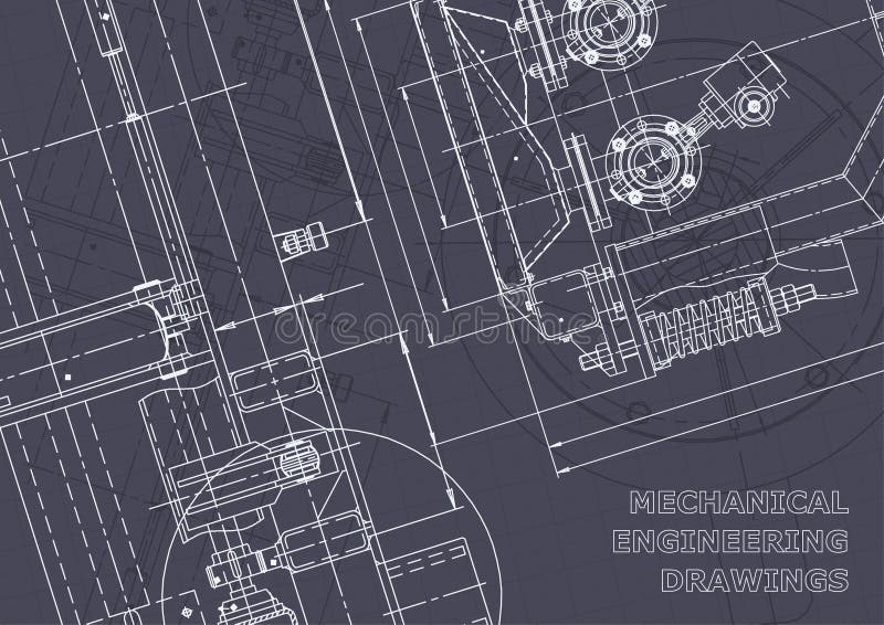 Blueprint. Vector Engineering Illustration. Computer Aided Design ...