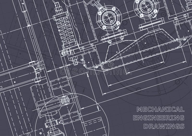 Blueprint. Vector Engineering Illustration. Computer Aided Design ...