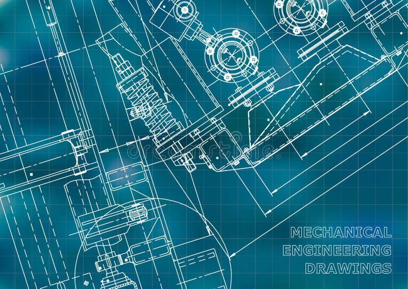 Blueprint. Vector Engineering Drawings Stock Vector - Illustration of ...