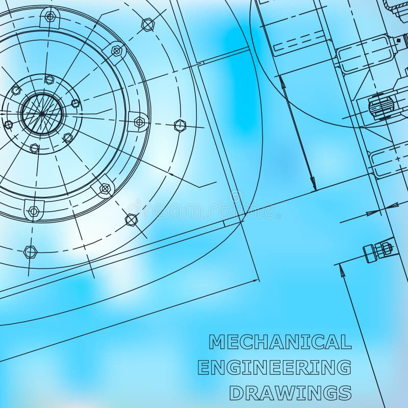 Blueprint, Sketch. Vector Engineering Illustration. Cover, Flyer ...