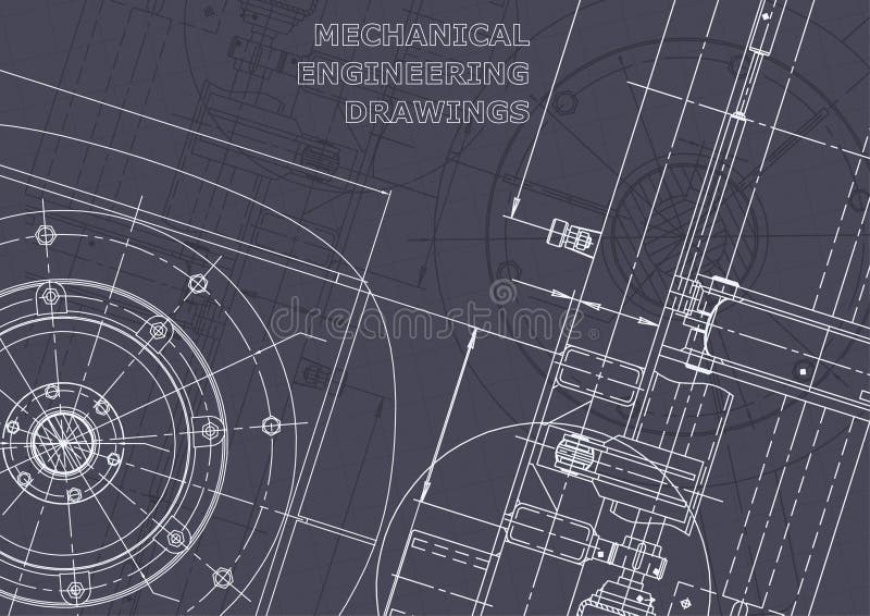 Blueprint. Vector Engineering Illustration. Computer Aided Design ...