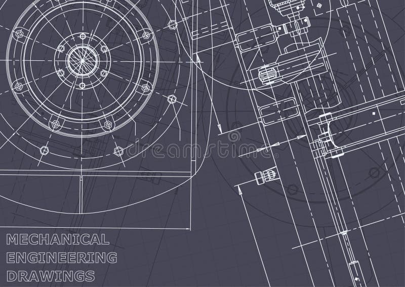 Blueprint. Vector Engineering Illustration. Computer Aided Design ...