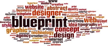 Blueprint word cloud stock vector. Illustration of process - 269565325