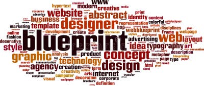 Blueprint word cloud stock vector. Illustration of process - 269565325