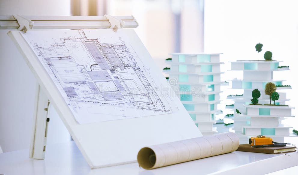 Blueprints, Architecture and Design of Building Model with Plans for Construction in ...