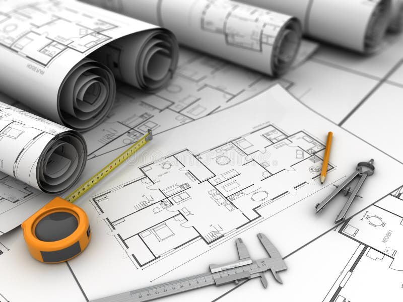 Blueprints stock illustration. Illustration of blueprint - 51815884