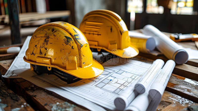 Blueprints and Hard Hats: the Essence of Construction Planning. Concept ...