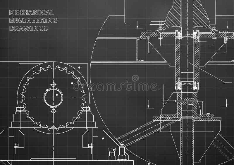 Blueprints. Mechanical Construction Stock Vector - Illustration of ...