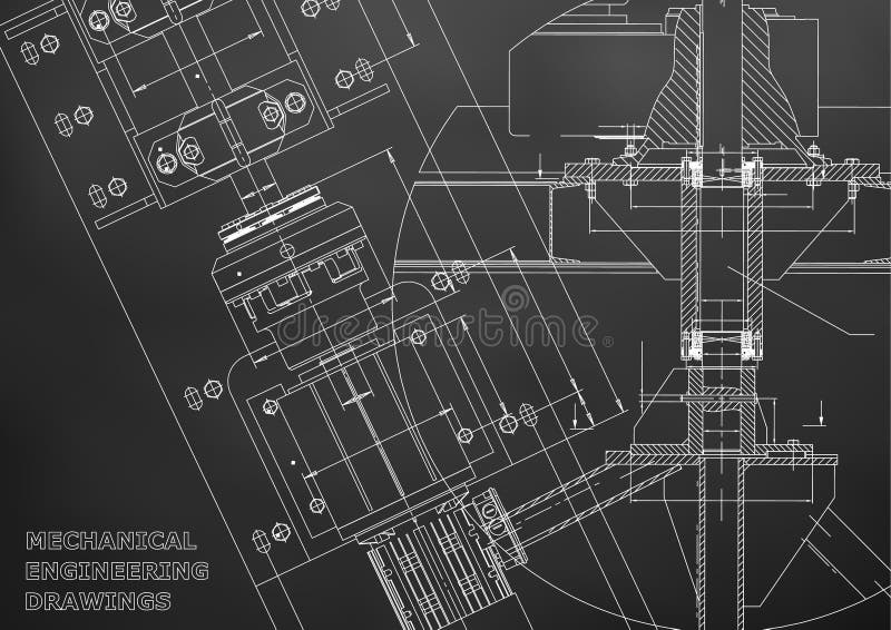 Blueprints. Mechanical Construction. Engineering Illustration Stock ...