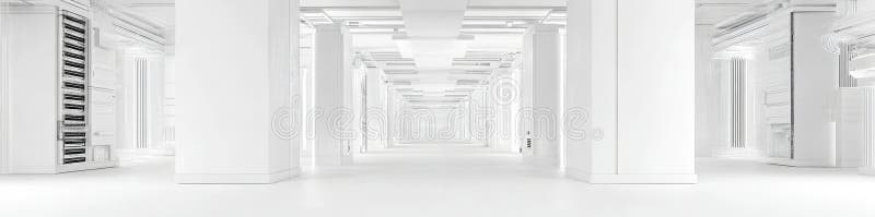 Blueprints of Modern Data Centers Display Server Racks and Cooling ...