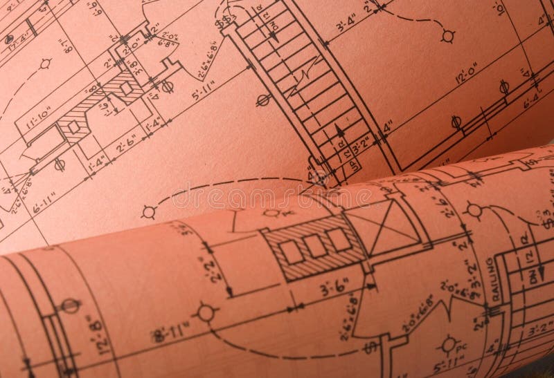 Blueprints-pink stock photo. Image of details, blueprints - 10939058