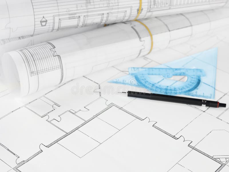 Blueprints project stock photo. Image of diagram, blueprint - 72482900