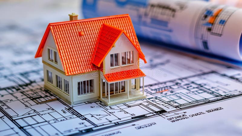 Blueprints for Residential Construction Featuring Detailed ...