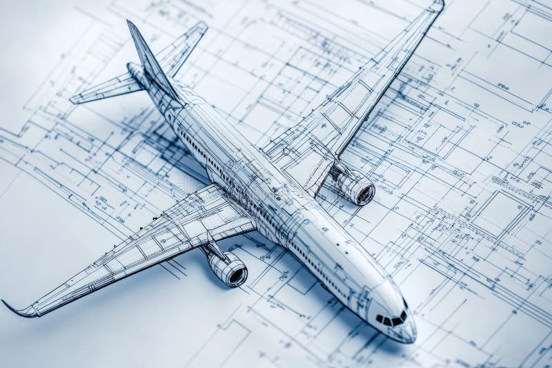 Blueprints Showcasing the Design and Layout of an Airplane with ...
