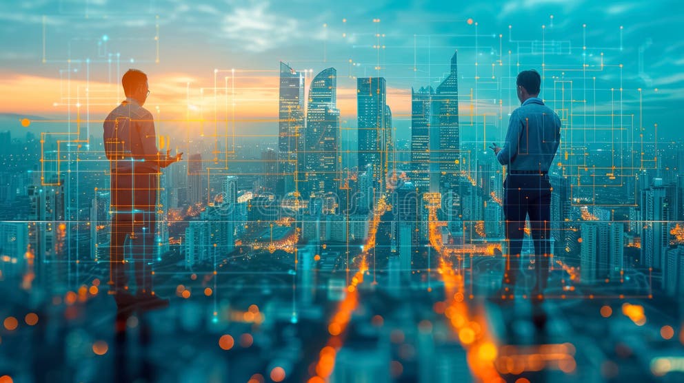 Blueprints for Urban Development Projects. City Planners and Developers ...