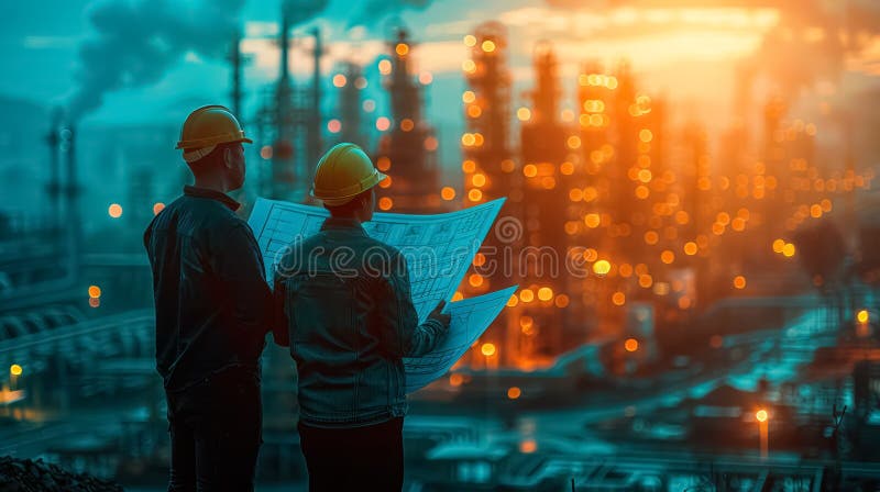 Blueprints for Urban Development Projects. City Planners and Developers ...