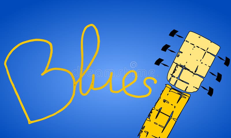 Blues Music stock illustration. Illustration of blue, sound - 7699815