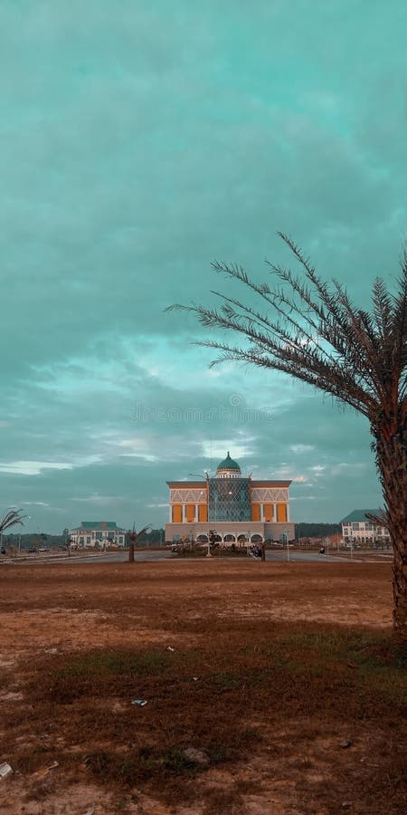Bluesky Sunset Building Nature Stock Image - Image of place, building ...