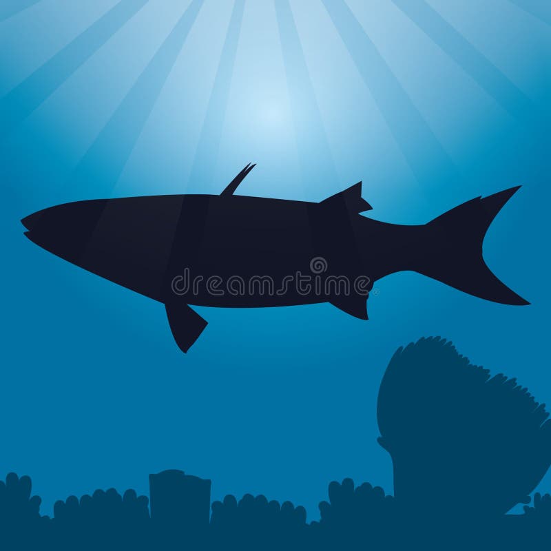 Bluespot Mullet Silhouette. Vector Illustration Decorative Design Stock ...
