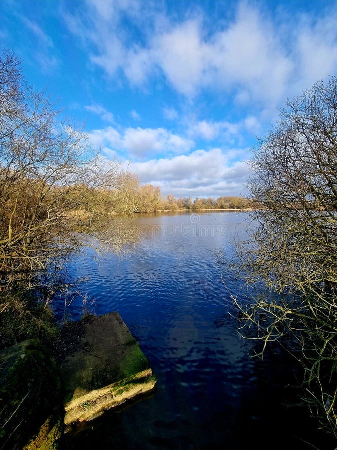 Bluest Sky by the Lake stock image. Image of bluest - 268689159