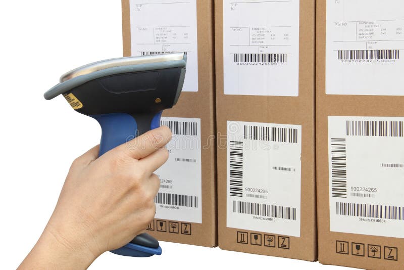 Bluetooth Barcode and QR Code Scanner Stock Image - Image of light ...