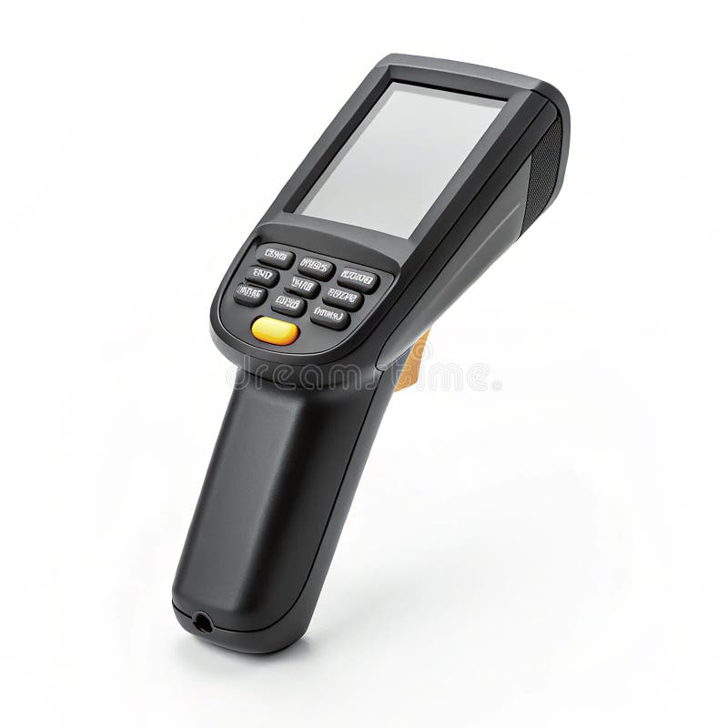 Bluetooth Barcode Scanner on White Background Stock Illustration ...