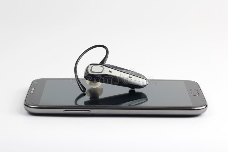 Bluetooth Close Up with a Mobile Phone Stock Image - Image of headset ...