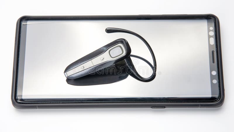 The Bluetooth Close Up with a Mobile Phone. Digital Technology of ...