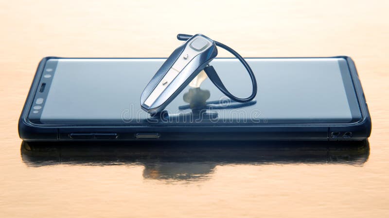 Bluetooth Close Up with a Mobile Phone. Digital Technology of Mobile ...