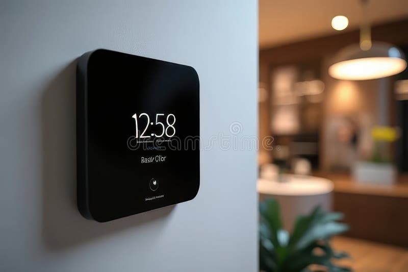 Bluetooth Connected Wall Clock Stock Illustration - Illustration of ...