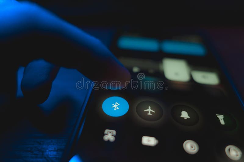 Bluetooth Connection Icon on Smartphone Screen Editorial Photography ...