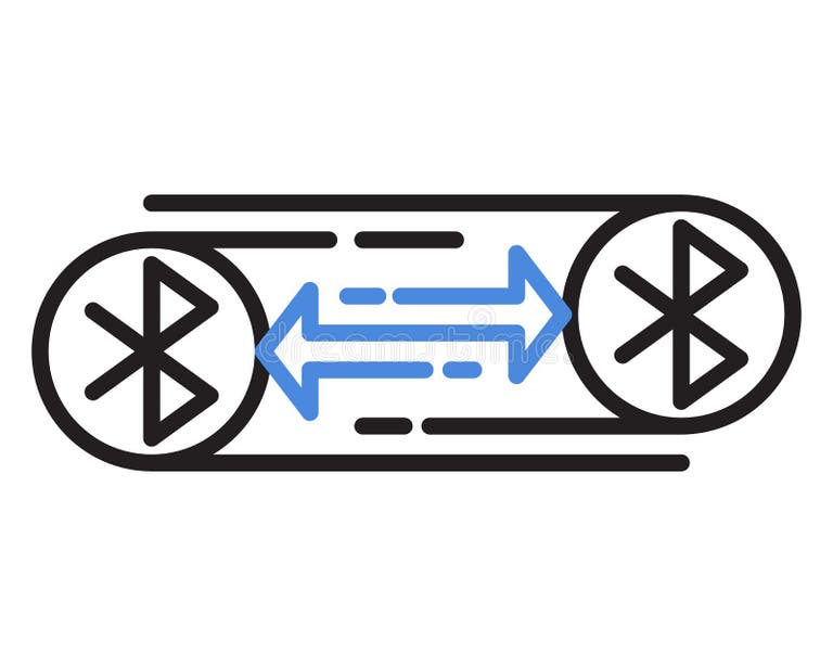Bluetooth Connection Icon, Wireless Technology Vector Illustration ...