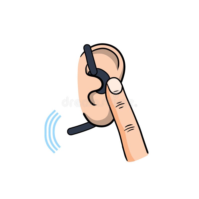 Bluetooth in Ear. Mobile Device for Hand-free Technology Stock Vector ...