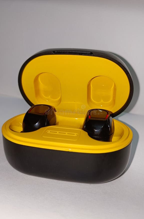 These are Bluetooth Earbuds with Black and Yellow Color Variations ...